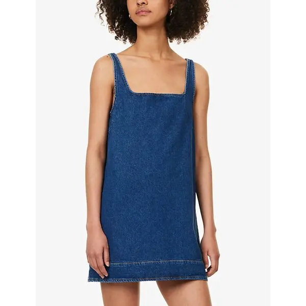 REFORMATION Myla Cotton Denim Mini Dress