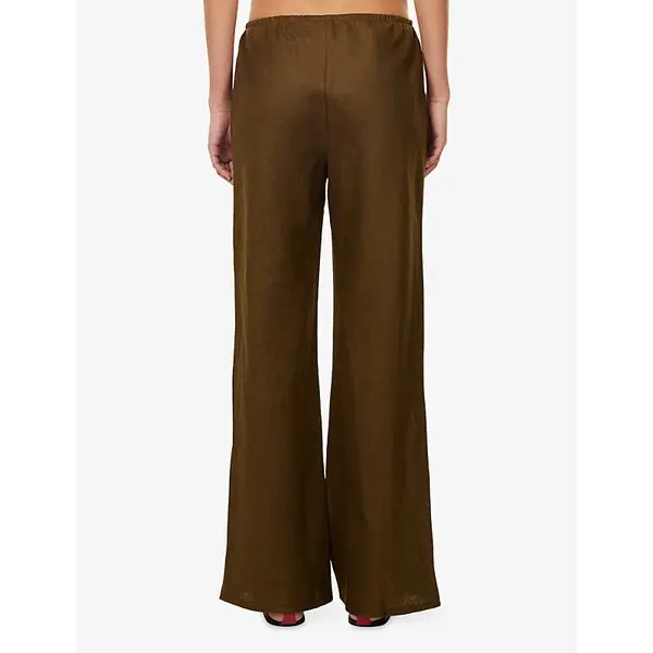 REFORMATION Gale Mid-rise Linen Trousers