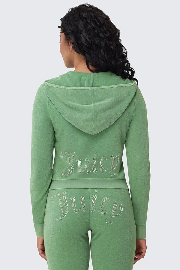 Juicy Couture Big Bling Washed Terry Hoodie