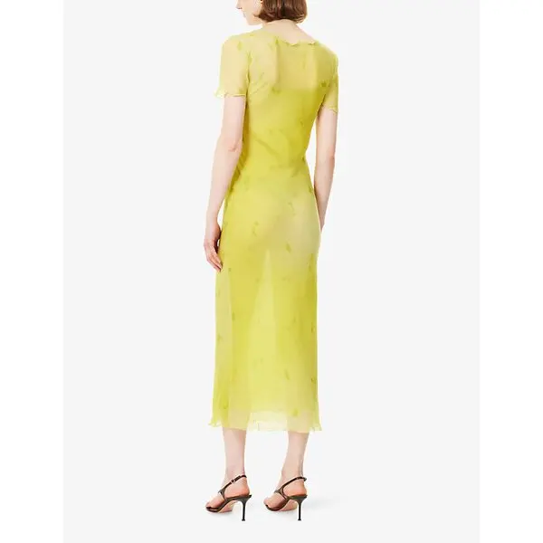 RAT AND BOA Anessa Sheer Chiffon Midi Dress