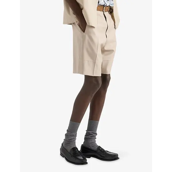 Prada Cotton Bermuda Shorts - Neutral