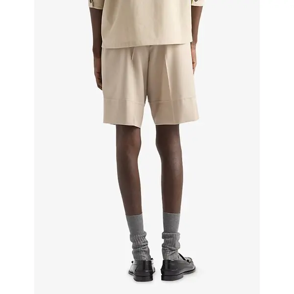 Prada Cotton Bermuda Shorts - Neutral