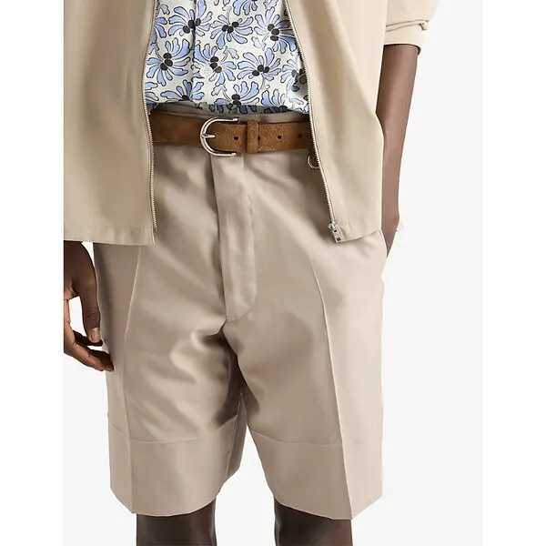 Prada Cotton Bermuda Shorts - Neutral