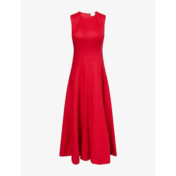 REFORMATION Cecilia Linen Midi Dress