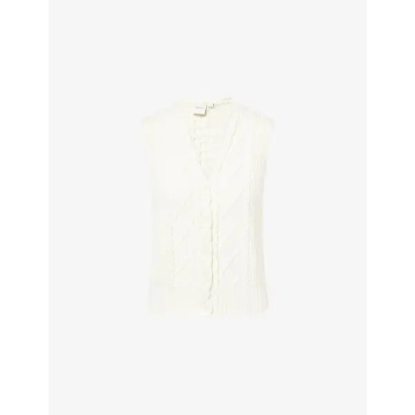 Varley Tatyana Cable Knit Vest - Egret