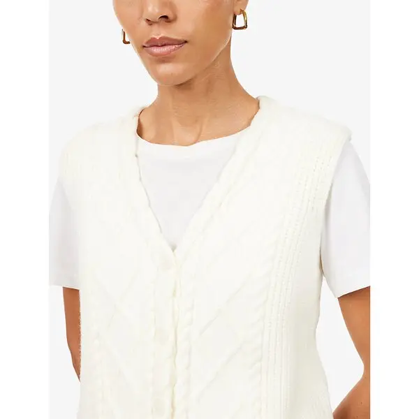 Varley Tatyana Cable Knit Vest - Egret