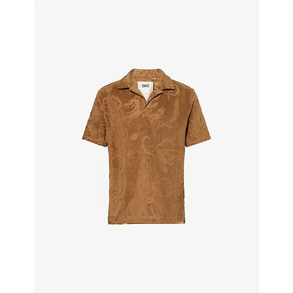 Oas Devore Pattern Cotton-blend Polo Shirt