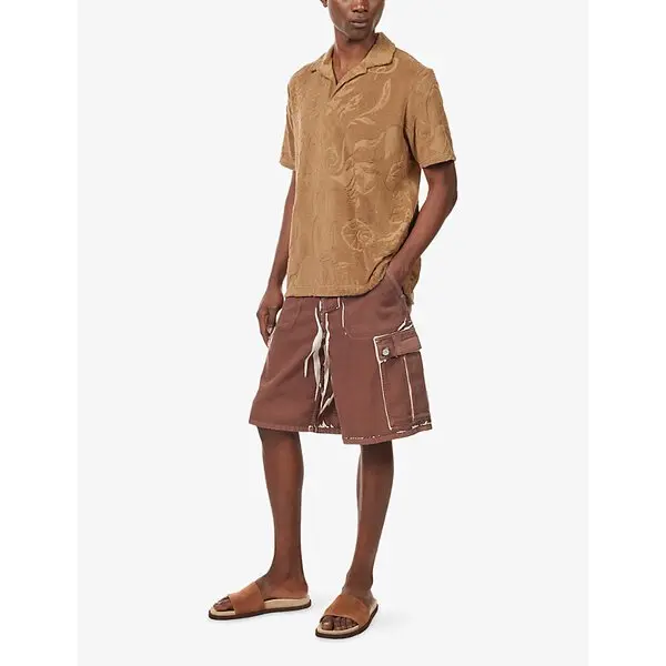 Oas Devore Pattern Cotton-blend Polo Shirt