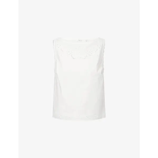 REFORMATION Fiorella Embroidered Top