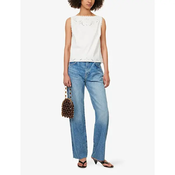 REFORMATION Fiorella Embroidered Top