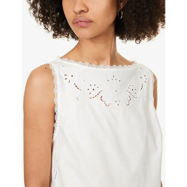 REFORMATION Fiorella Embroidered Top