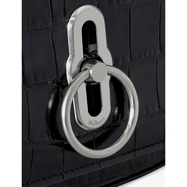 Mulberry Amberley Small Croc-effect Leather Top-handle Bag