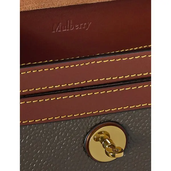 Mulberry Small Grained-leather Messenger Bag - Mole-cognac