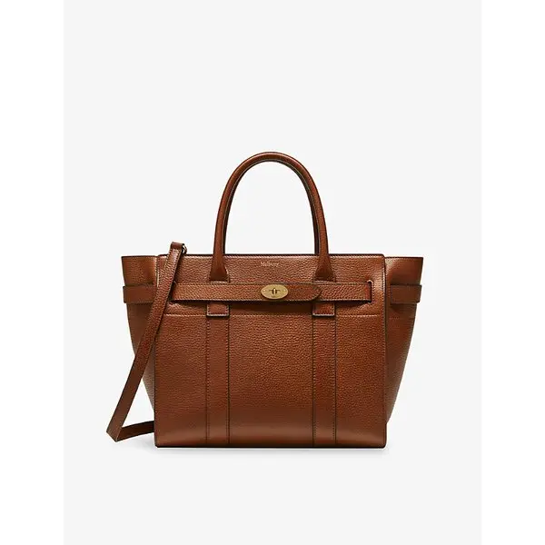 Mulberry Small Zipped Bayswater Leather Tote - Oak