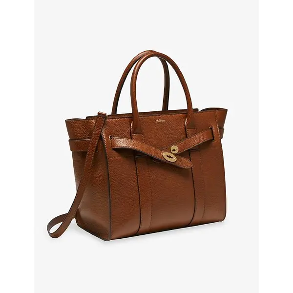 Mulberry Small Zipped Bayswater Leather Tote - Oak