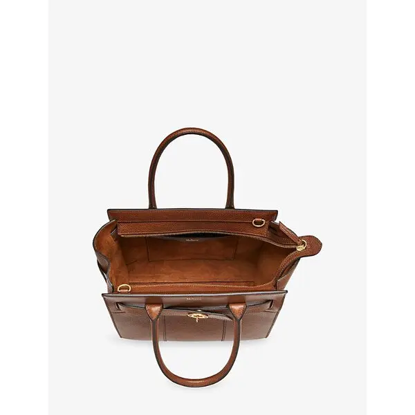 Mulberry Small Zipped Bayswater Leather Tote - Oak