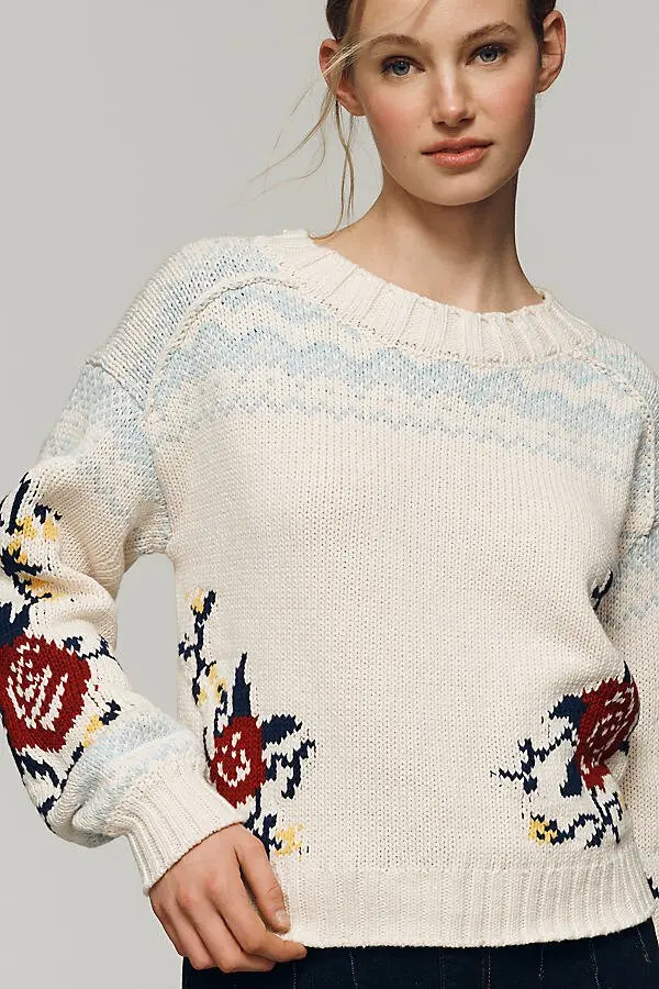 Maeve 100% Cotton Fair Isle Sweater