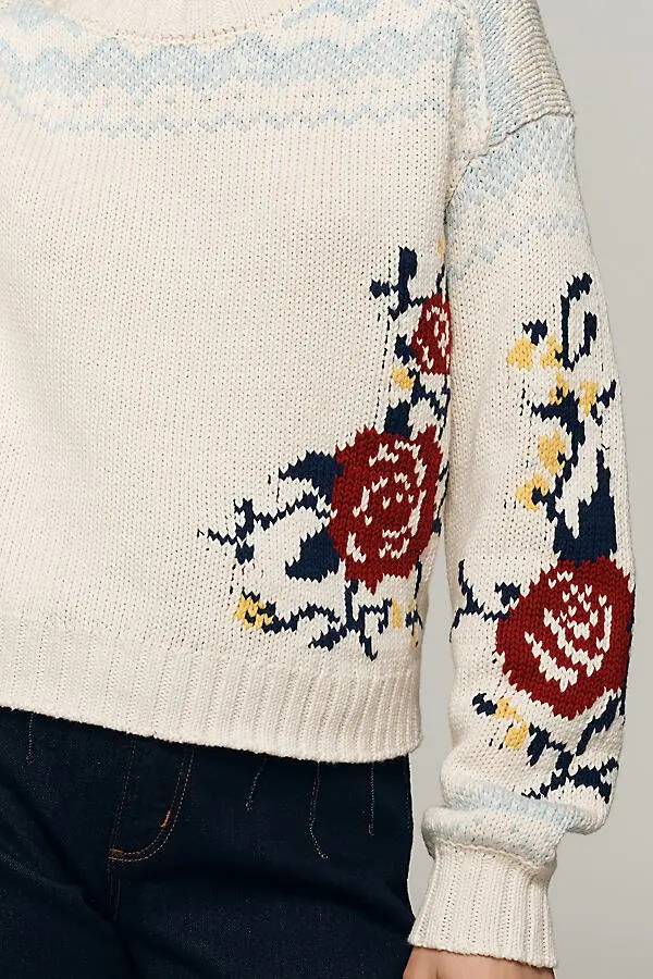 Maeve 100% Cotton Fair Isle Sweater