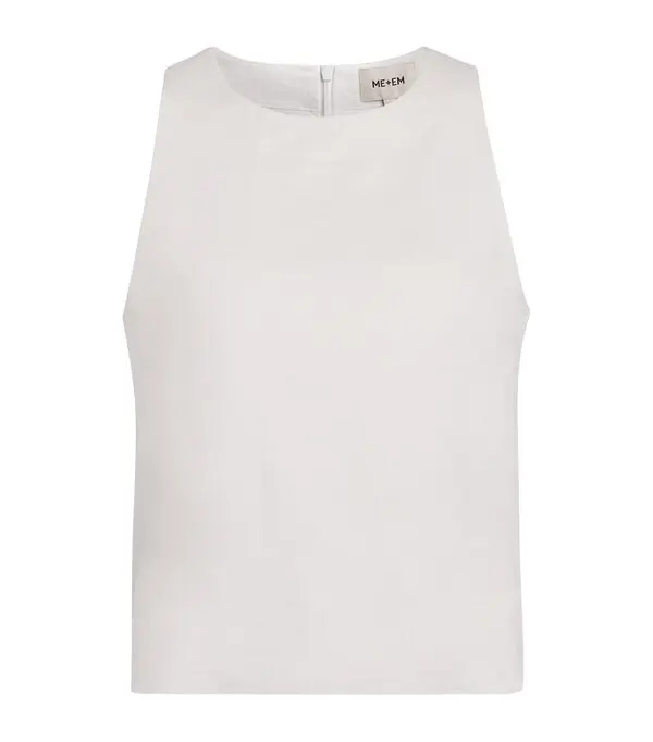 ME+EM Linen-blend Shell Top