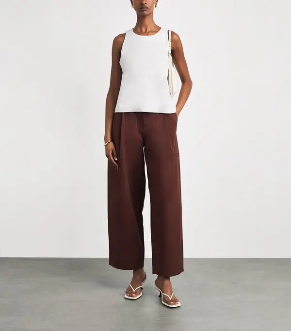 ME+EM Linen-blend Shell Top
