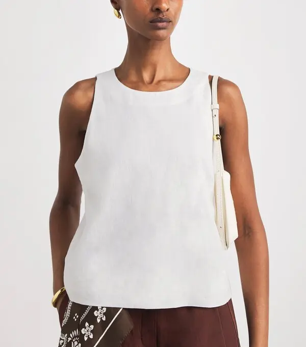 ME+EM Linen-blend Shell Top