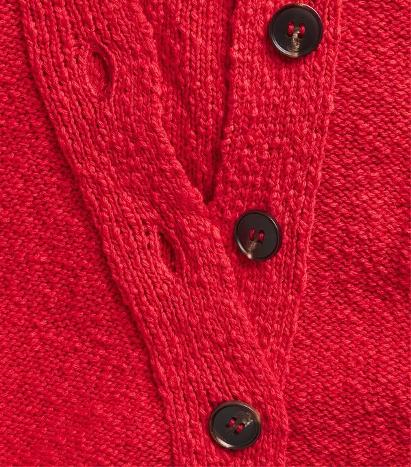 ME+EM Cotton-linen Bouclé Cardigan