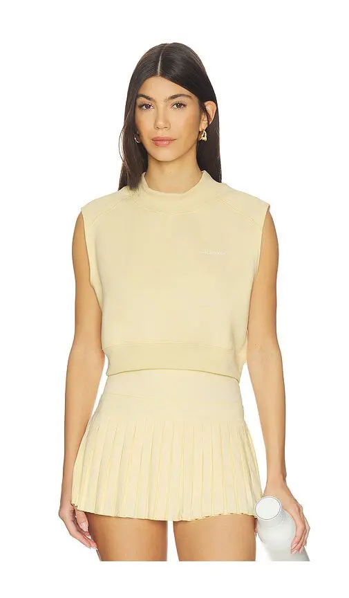 GOLD HINGE Mock Neck Sleeveless Cropped Top