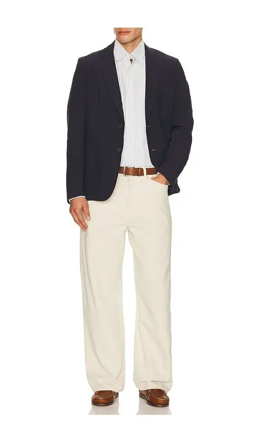 PERCIVAL Tailored Linen Blazer In . Also - Blue