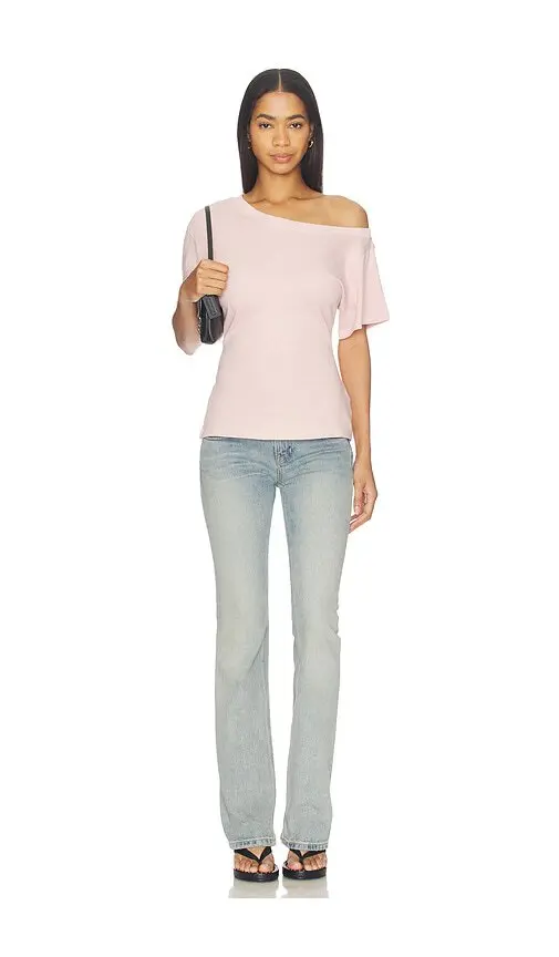 EB DENIM Elena Off The Shoulder Top - Pink