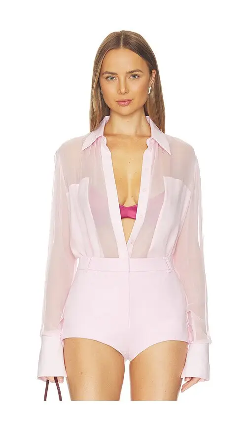 SANS FAFF Flore Silk Shirt - Pink