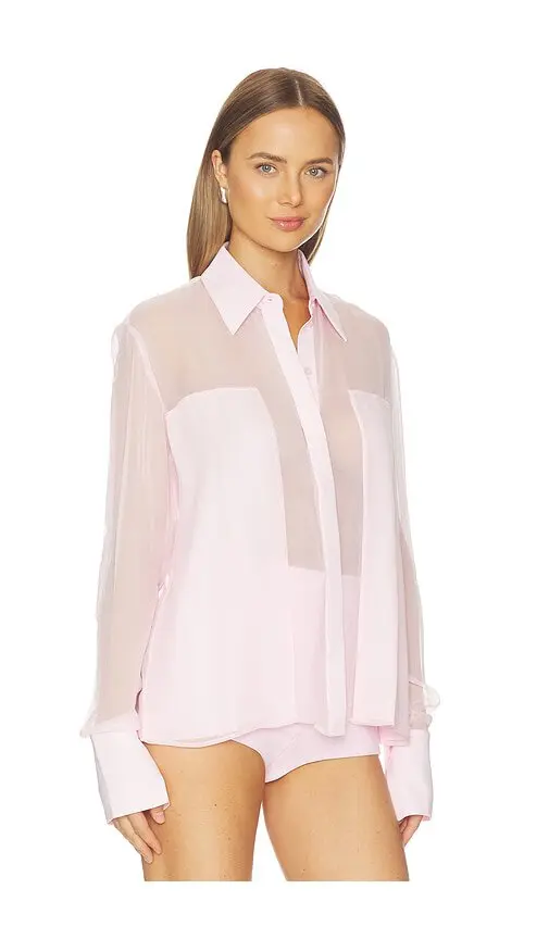 SANS FAFF Flore Silk Shirt - Pink