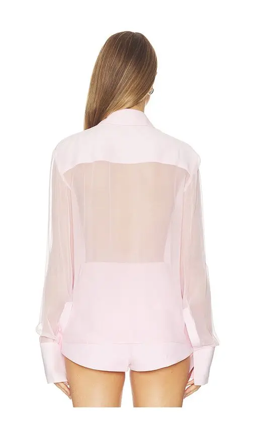 SANS FAFF Flore Silk Shirt - Pink