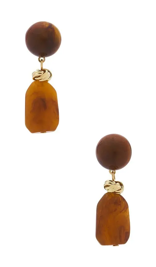 AMBER SCEATS Monowi Dangle Earrings - Brown