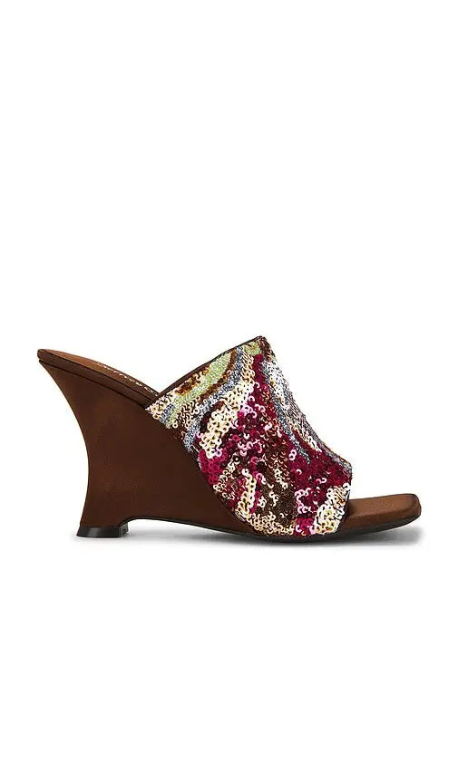Jeffrey Campbell Aura Sequin Embellished Wedge Sandal