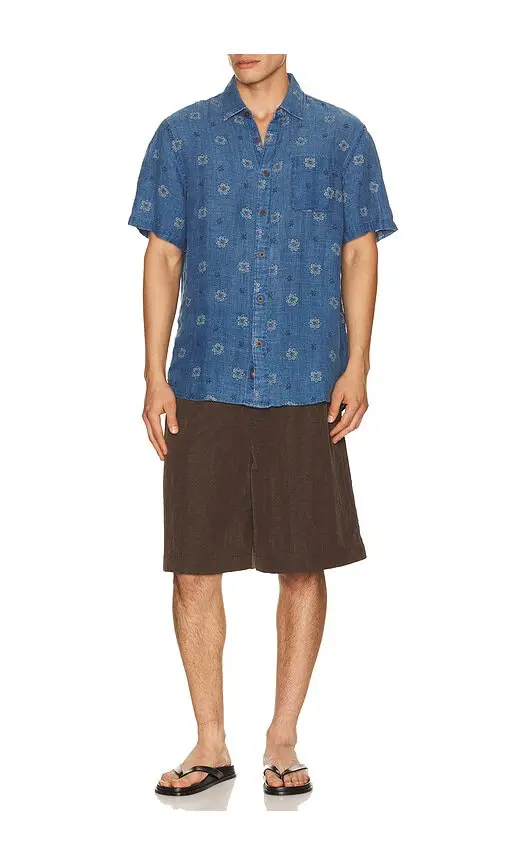 Faherty Brand Short Sleeve Palma Linen Shirt In . Also