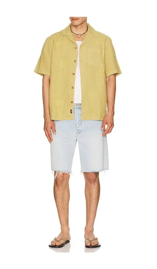 Faherty Brand Short Sleeve Embroidered Shirt In . Also