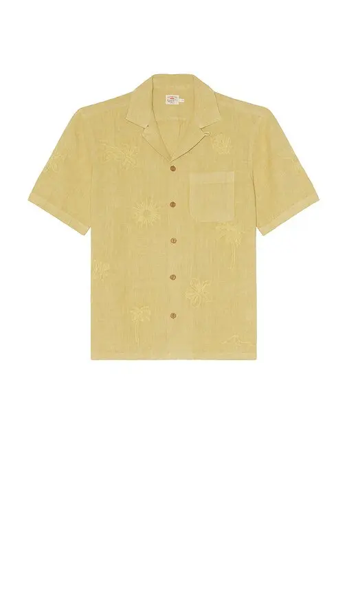 Faherty Brand Short Sleeve Embroidered Shirt In . Also