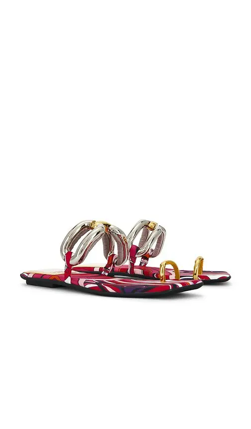 Jeffrey Campbell Guilded 2 Flat Sandal - Red