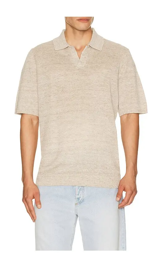 Faherty Brand Short Sleeve Linen Sweater Polo In . Also