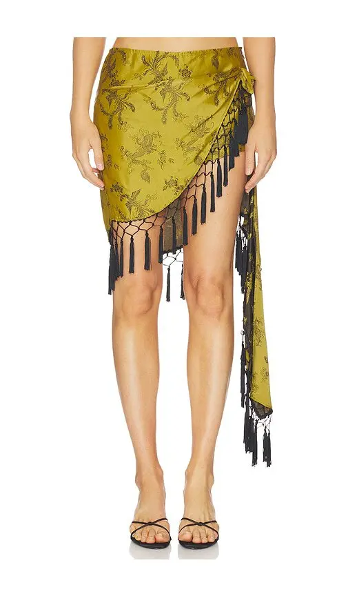 KIM SHUI Asymmetrical Tasseled Skirt