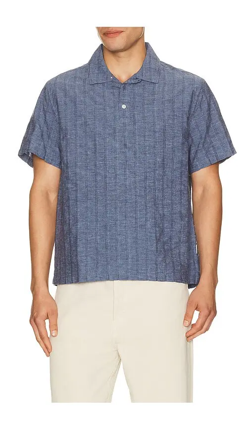Onia Cotton Linen Pop Over Shirt In . Also