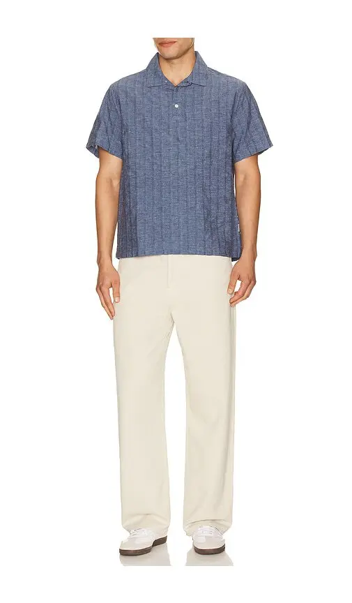 Onia Cotton Linen Pop Over Shirt In . Also