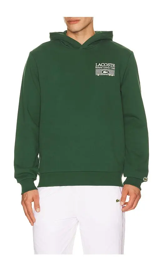 Lacoste Cotton Hoodie With Embroidered Design