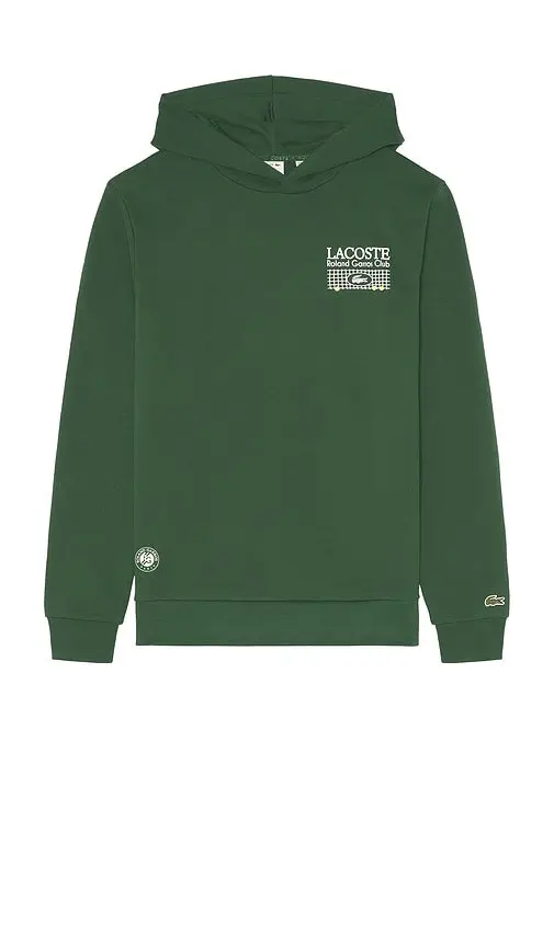 Lacoste Cotton Hoodie With Embroidered Design