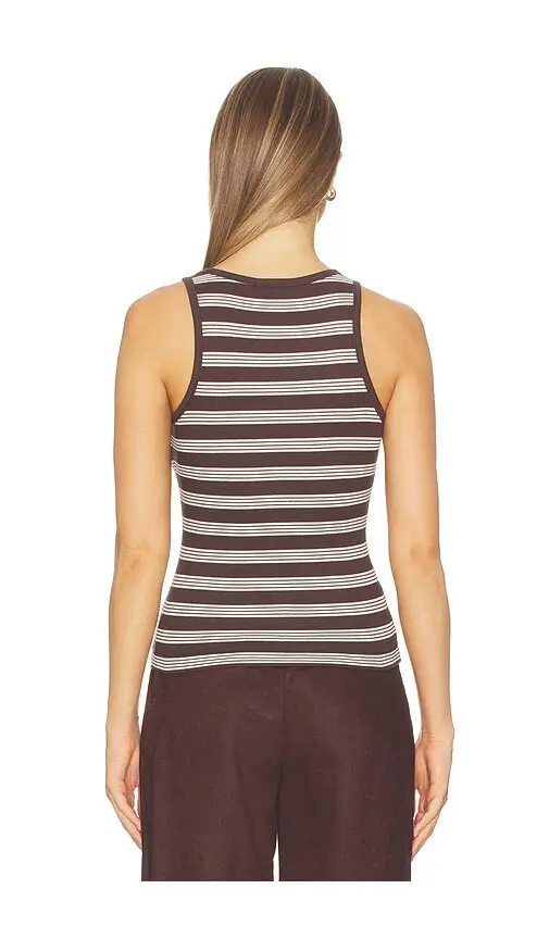 GANNI Soft Cotton Rib Tank Top