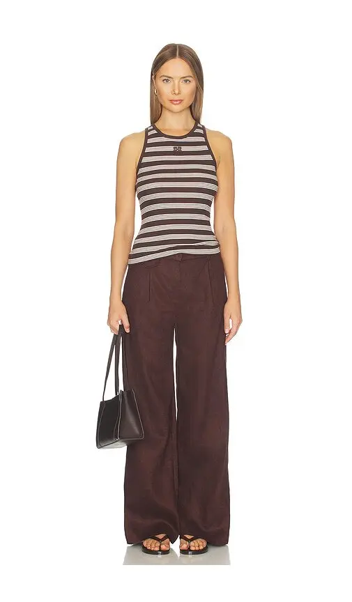 GANNI Soft Cotton Rib Tank Top