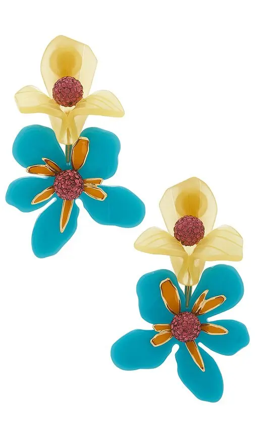 Lele Sadoughi Bouquet Paradis Clip-on Earrings - Coral