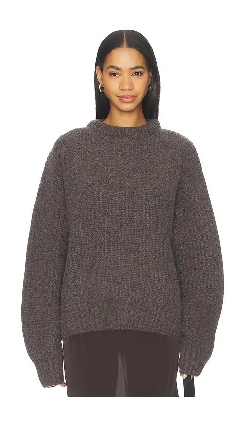 AYA MUSE Ribbed Crewneck Knit Sweater