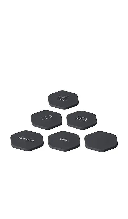 CADENCE Set Of Six Magnetic Tiles - Black