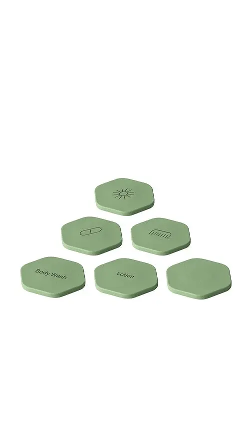 CADENCE Set Of Six Tiles - Green